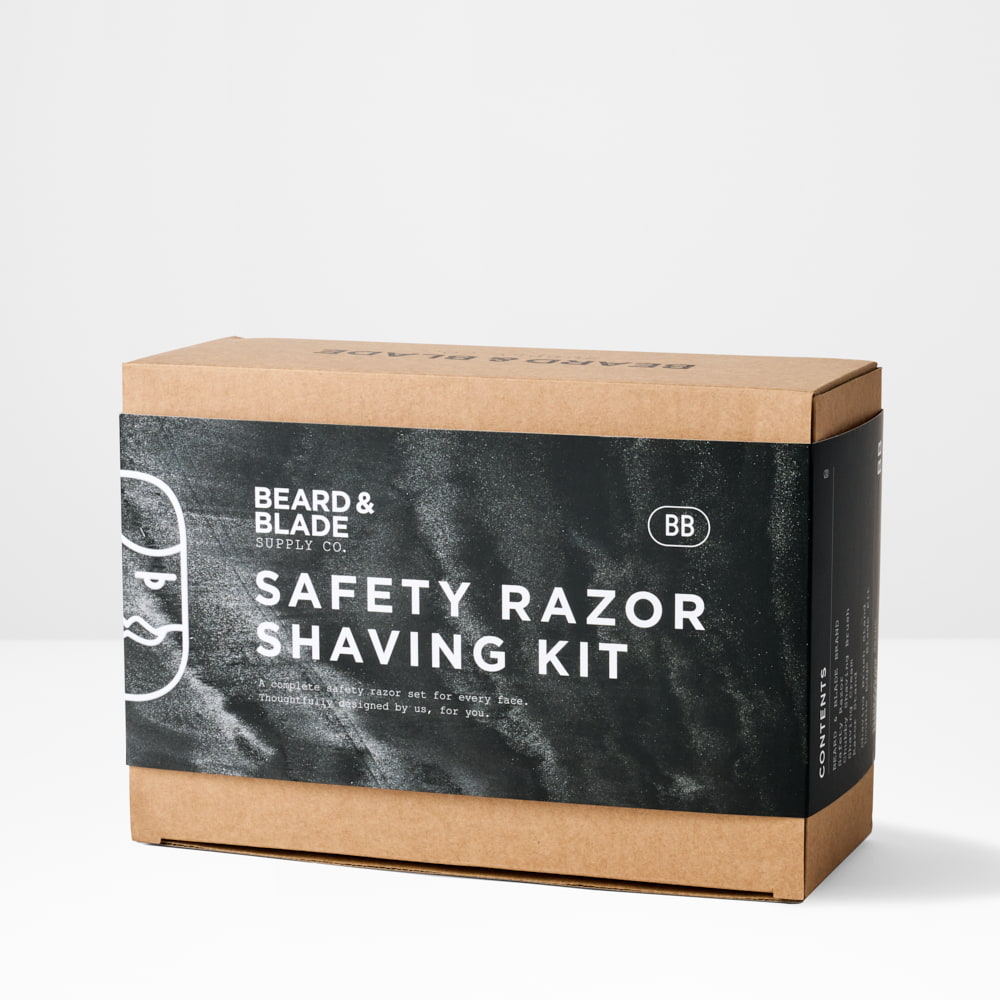 Beard & Blade Jet Black Safety Razor Shaving Kit