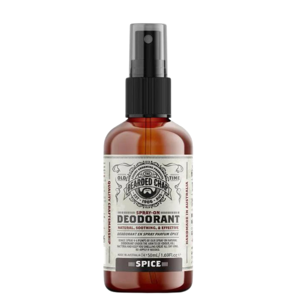 The Bearded Chap Spray-On Deodorant Spice 50ml – Beard & Blade
